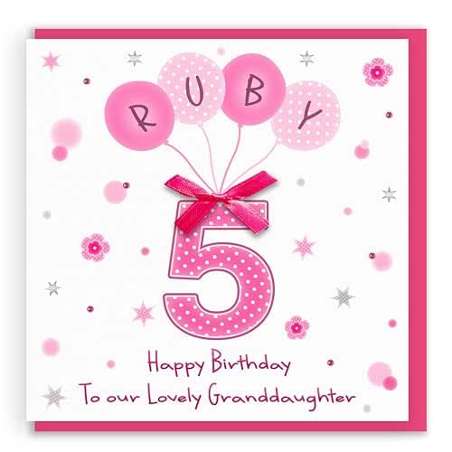 Handmade Pink, Purple or Turquoise Personalised Birthday Card for Girls ...