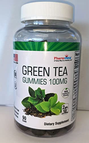 Green Tea & Peppermint Gummies 100mg - Gluten Free, Sugar Free ...