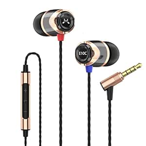 Soundmagic E10C in-Ear Headphones with Mic (Black/Gold),Wired : Amazon ...
