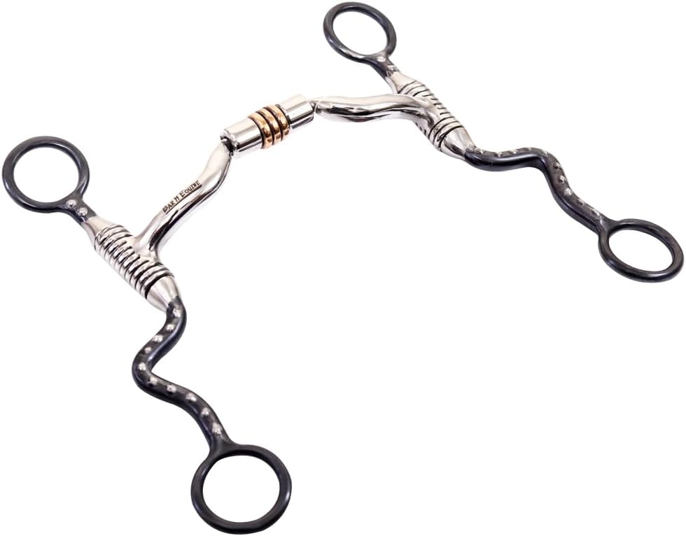 Amazon.com : BAR H EQUINE Med Port Cavalry Shank Tongue Relief Bit W ...