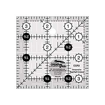 Amazon.com: Creative Grids Quilt Ruler 3.5 Inch by 3.5 Inch Square