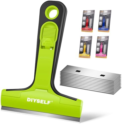 DIYSELF Grattoir à lame de rasoir, 1 grattoir de rasoir avec poignée ...