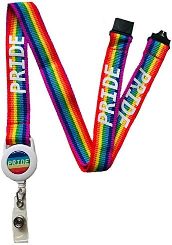 20mm Rainbow Pride Printed Neck Lanyard with Safety Breakaway ...
