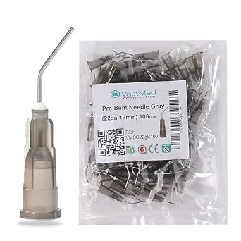 100PCs 22G Dental Pre Bent Flow Dispensing Etch Tips by VASTMED | Blunt ...