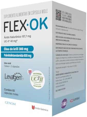 Suplemento Alimentar Flex OK Ácido Hialurônico C/60 Cápsulas | Amazon ...