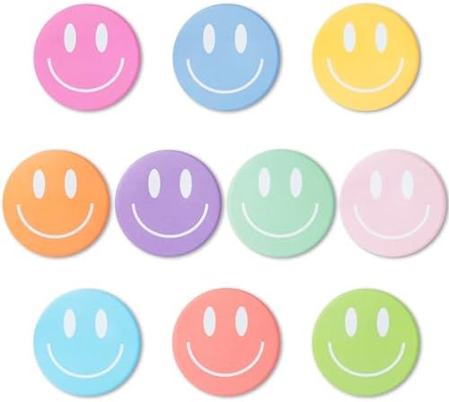 Amazon.com : S1acuomg Smile Face Sticky Notes - 30 Sheet Cute Smile ...