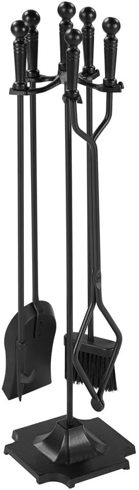 FIREPLACE/FIRESIDE COMPANION SET FIRE TWEESERS/BRUSH/POKER/COAL SHOVEL ...