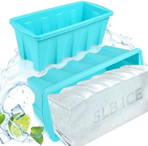 Amazon.com: Ice Block Form Makes 12 Lb. Ice Cube 11" x 7" x 5" Largest ...