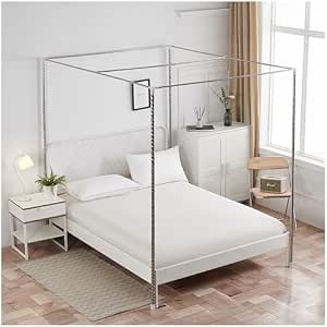 Amazon.com: Canopy Bed Frame Post Poles Stainless Steel Canopy Bed ...