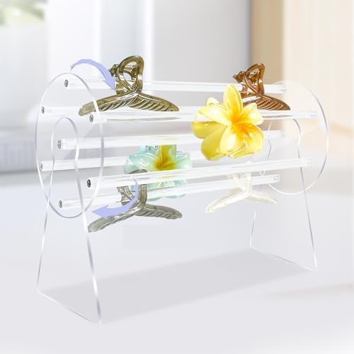 Amazon.com: HOORITO 2PCS Acrylic Claw Clip Organizer Holder,360-Degree ...