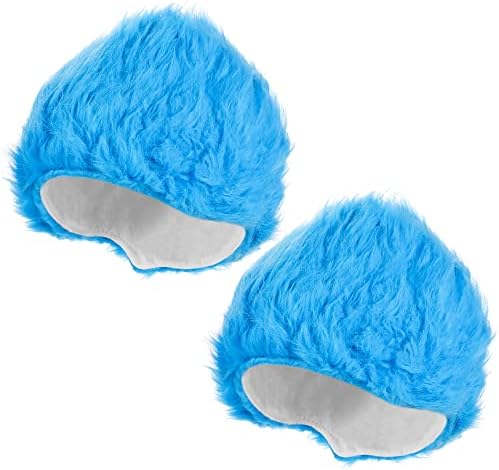 Amazon.com : Luvfamday Short Blue Wig Fuzzy Costume Wig Character ...