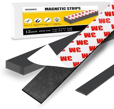 Amazon.com : Magnetic Tape with Adhesive Backing, Strong Magnetic ...