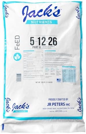 Amazon.com : Jack's Classic Nutrients Hydroponic 5-12-26 Professional Fertilizer Part A, 25 lbs ...