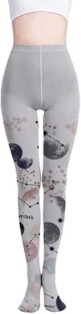 Premium Velvet Constellation Tummy Control Lolita Tights for Women with ...