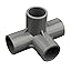 PVC Pipe Fittings ， 5pcs 20mm~50mm PVC Connector Stereoscopic 4Ways ...