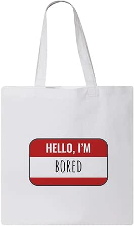 Amazon.com: HELLO IM BORED DESIGN, Reusable Tote Bag, Lightweight ...