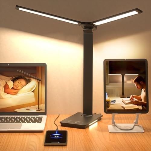Amazon Basics Flexible LED Desk Lamp, 3 Lighting Modes with 5 ...