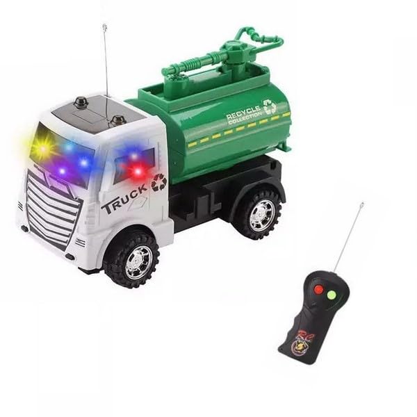 TECHDELIVERS® Sanitation Vehicle Truck Green White Toy Car Wireless ...