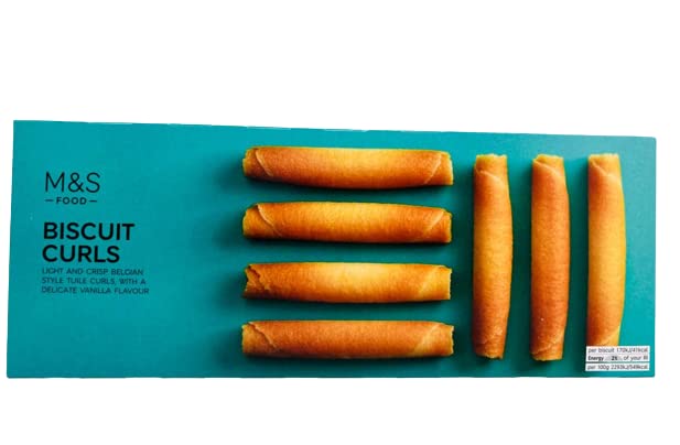 Amazon.com : M&S Curls Crisp Vanilla Flavour Biscuits 200g - 2 Pack in Premier Life Store Box ...