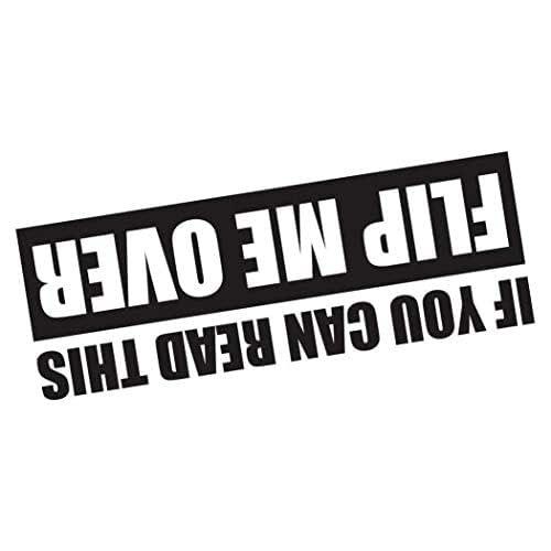Amazon.com: Flip Me Over Funny Bumper Sticker Vinyl Decal Truck SUV Off ...
