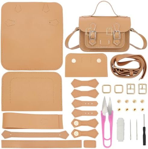 WADORN DIY Crossbody Bag Making Kits, PU Leather Shoulder Bag Sewing ...