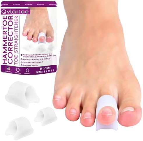 Amazon.com: Welnove Hammertoe Corrector - 6 PCS Toe Splints Realign ...