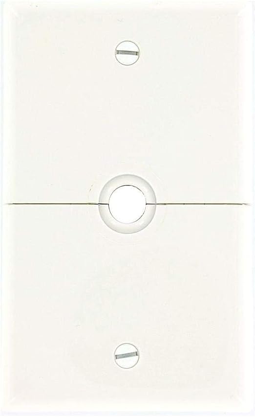 Leviton 1-Gang .625-Inch, Hole Device Telephone/Cable Wallplate, Box ...