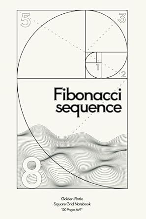 Fibonacci Sequence Golden Ratio Square Grid Notebook: Math Themed ...