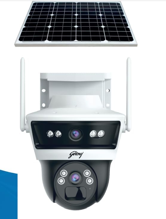 Buy Godrej Ace Pro Green Linkage 4G Solar Powered PT Camera 3MP + 3MP ...