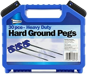 Leisurewize - Heavy Duty Outdoor 30-Piece Peg Set | Thread Peg, Hard ...