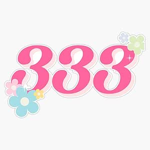 Amazon.com: 333 Angel Number Sticker Vinyl Waterproof Sticker Decal Car ...