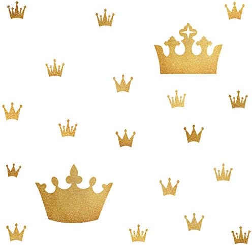 Amazon.com: 20PCS Crown Mirror Wall Stickers, Princess Baby Room Decor ...