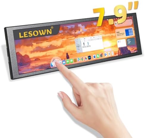 Amazon.com: LESOWN Barra portátil submonitor 7.9 pulgadas pantalla ...