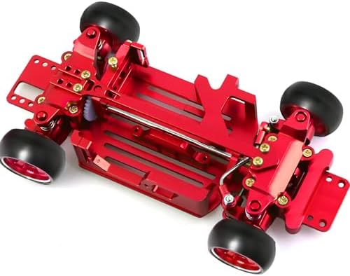Amazon.com: RC Car Chassis Frame 1/28 CNC Aluminum Alloy with Wheels ...