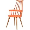 Amazon.com - Design Guild Chair with Wood Legs, Orange - Chairs