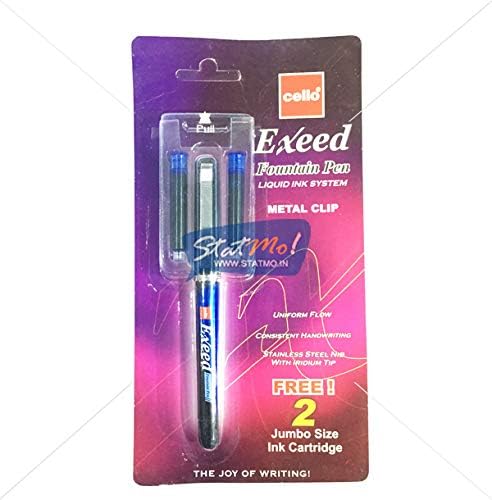 Cello Exceed Liquid Ink Fountain Pen (Pack of 6) : Amazon.in: Office ...