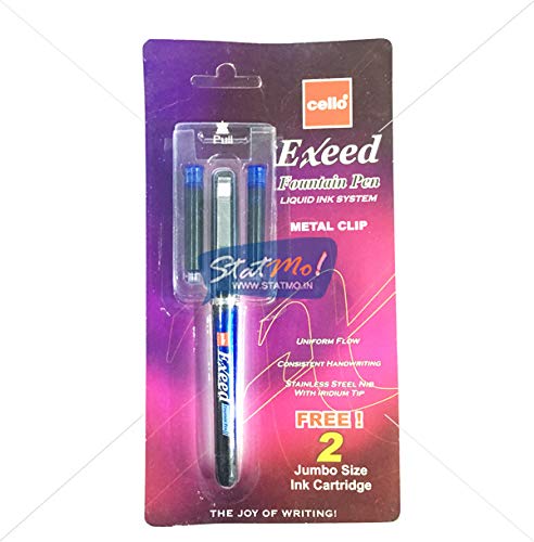 Cello Exceed Liquid Ink Fountain Pen (Pack of 6) : Amazon.in: Office ...