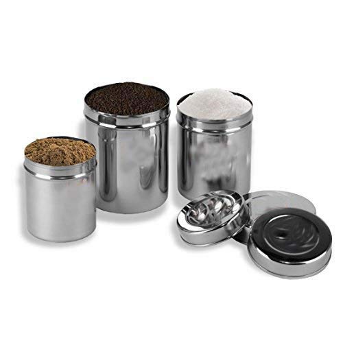 Buy RUDRAKSHA® Stainless Steel Vertical Canisters/Ubha Dabba/Storage ...