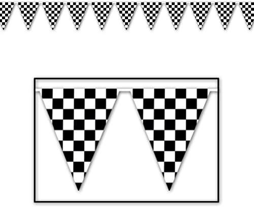 Amazon.com: Checkered Pennant Banner Party Accessory (1 count) (1/Pkg ...