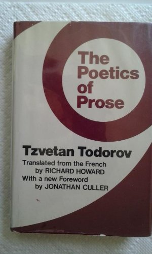 The Poetics of Prose (English and French Edition): Todorov, Tsvetan ...