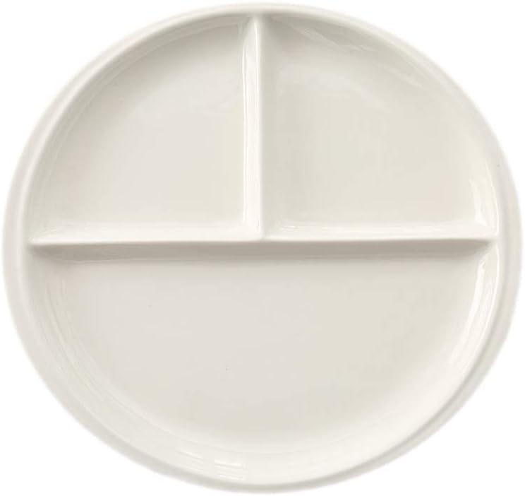 Amazon.com | FLYING BALLOON Elegant Round Shaped Ceramic Divided Plate ...