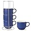 Amazon.com: Hasense Porcealin Coffee Mugs, Stackable Coffee Cups Set of ...