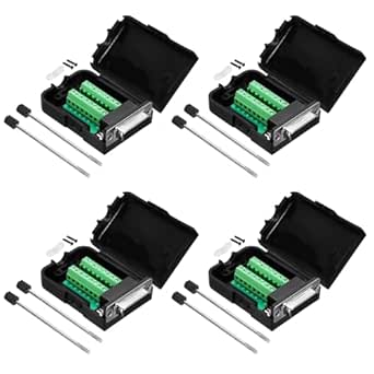 MECCANIXITY D-sub DB15 Breakout Board Connector with Case 15 Pin 2 Row Female Port Solderless ...