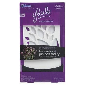Glade Expressions Diffuser Kit, Lavender & Juniper Berry, White ...