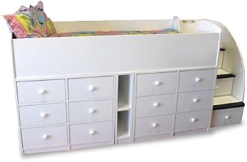 Amazon.com: Twin Berg Furniture Sierra Collection Captain's Bed with 12 ...