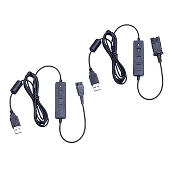 WOMBLE Headset Quick Disconnect Qd Connector Cable to USB for Jabra QD ...