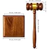 Amazon.com: Omniwoodz Premium Wooden Gavel and Block Set with Gold Band ...
