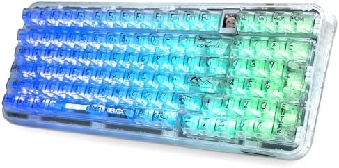 Amazon.com: YUNZII X71 Transparent Mechanical Keyboard(Crystal Ice ...