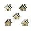 Amazon.com: Jim Clift Design Gold House Map Pins - Set of 10, 1/2 ...