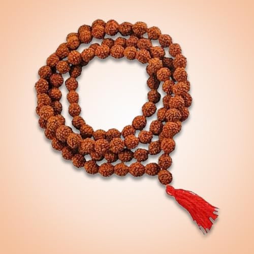 The Himalayan River 108 Beads Rudraksha Natural Seed Prayer 5 mukhi ...